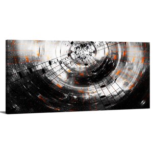 Modern Abstract Black and White Music Notes and Music Speaker in Space ...