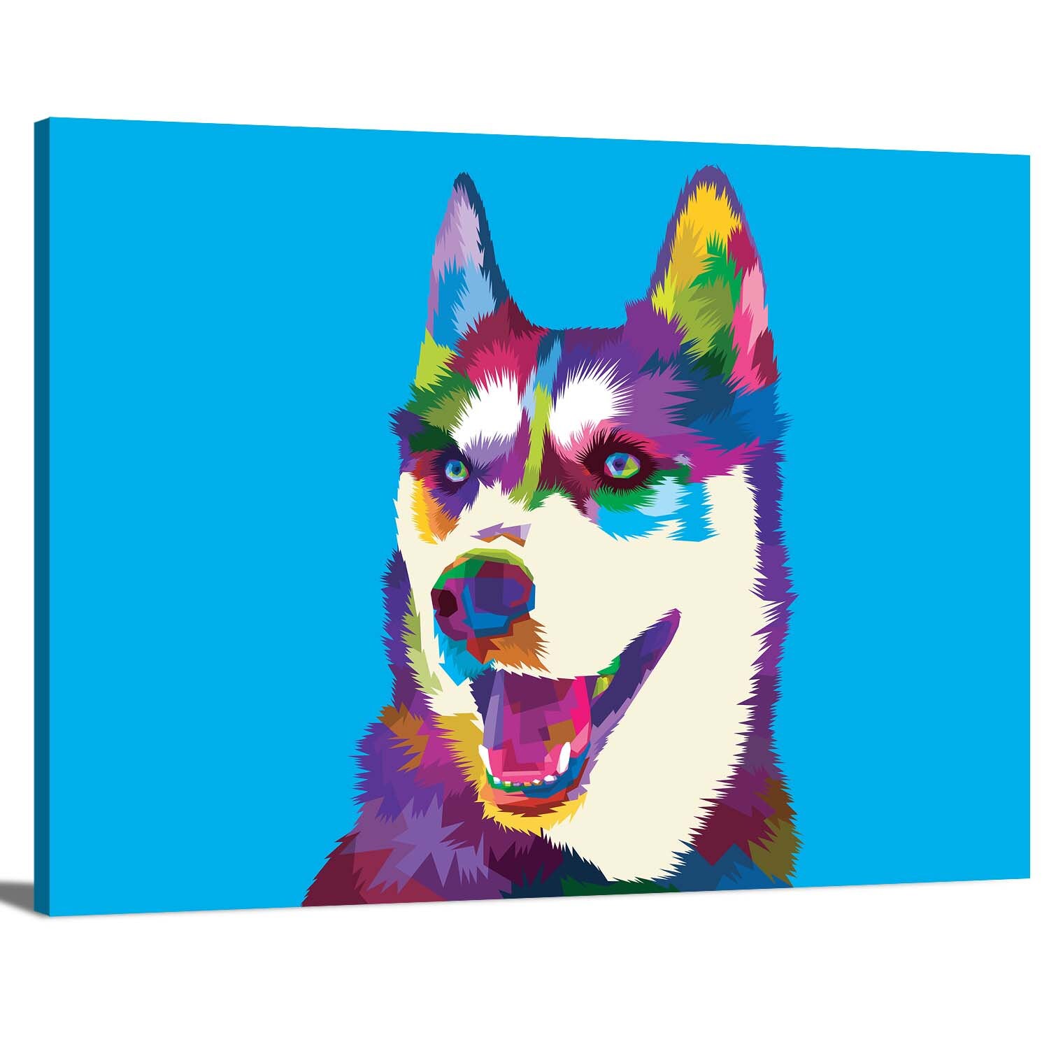 Colorful Pop Art Abstract Siberian Husky Dog Animal Modern Pet - Etsy