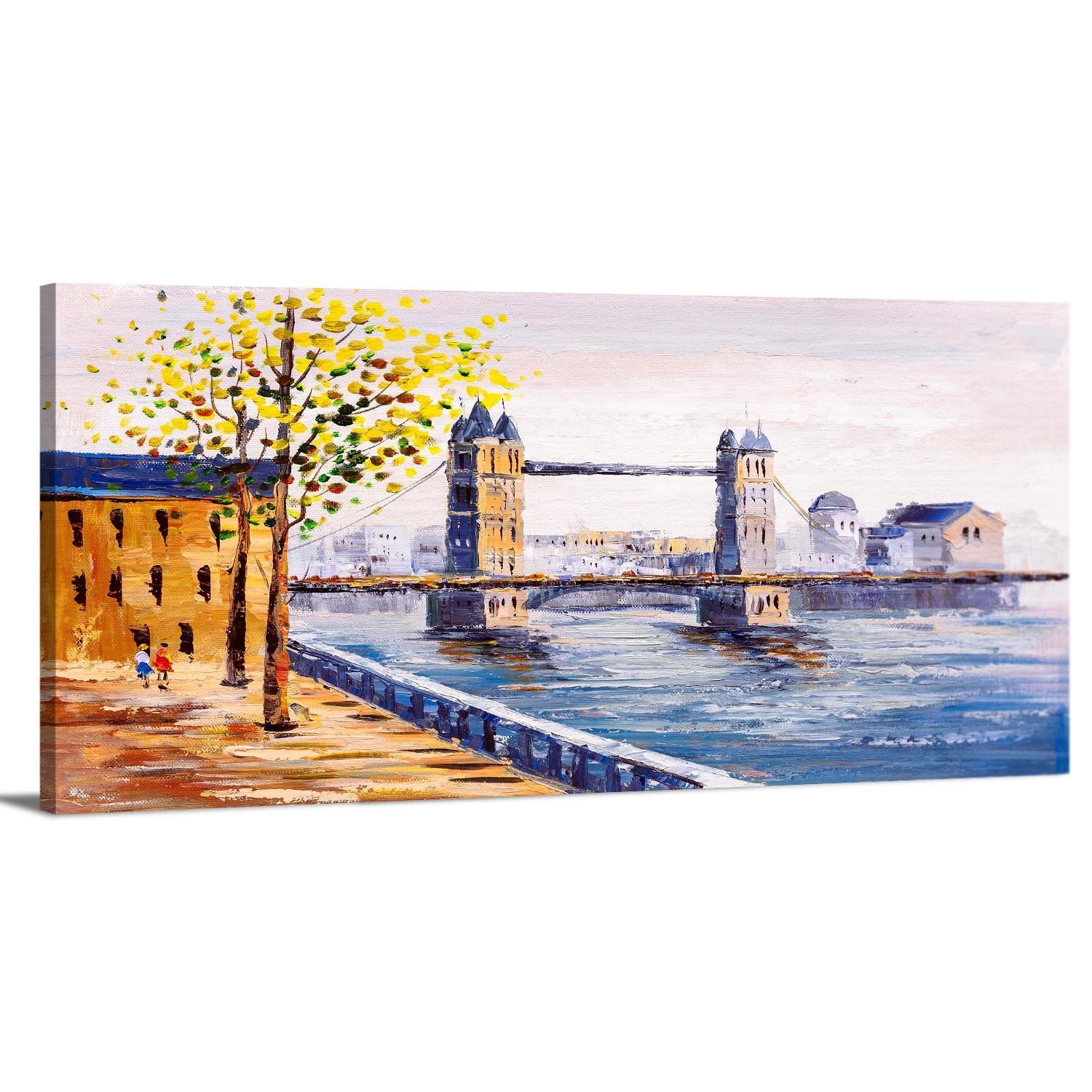 Street View of London Oil Painting Cityscape Landscape Print - Etsy