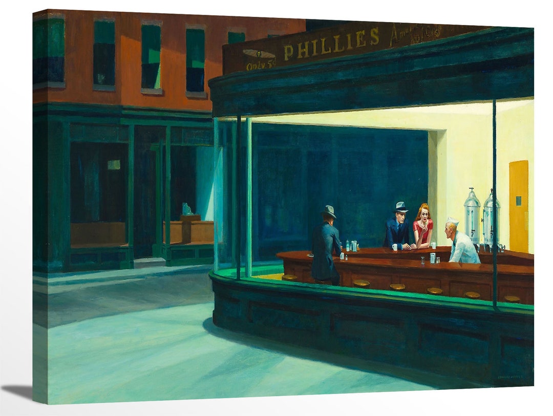 Nighthawks 1942 by Edward Hopper Fine Art Poster Print Artwork Framed ...