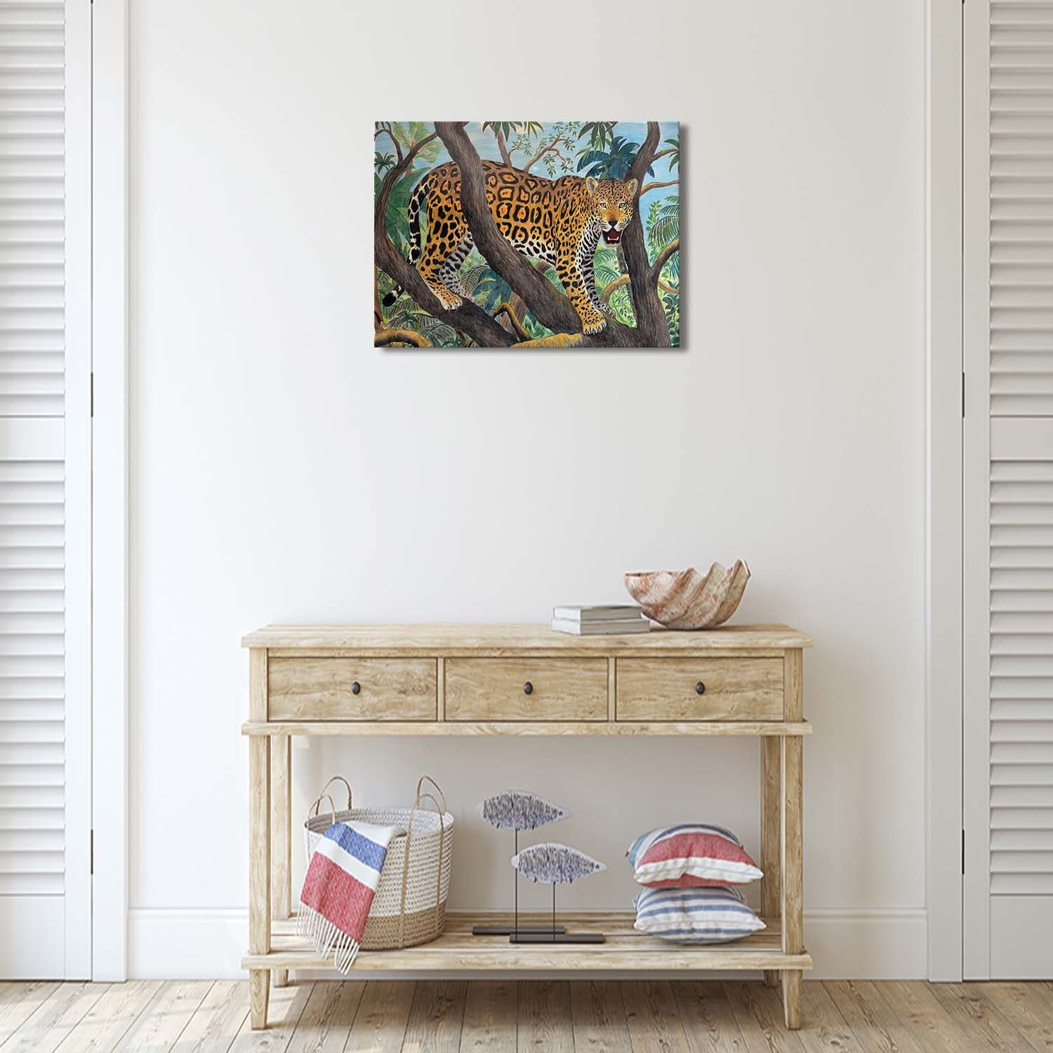 Jaguar Leopard in the Jungle Forest Animal Pastel Drawing | Etsy