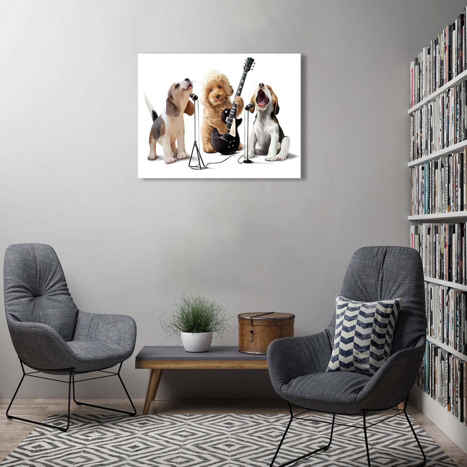 Three Dogs Musicians Puppy Pet Dog Animal Humor Musical - Etsy