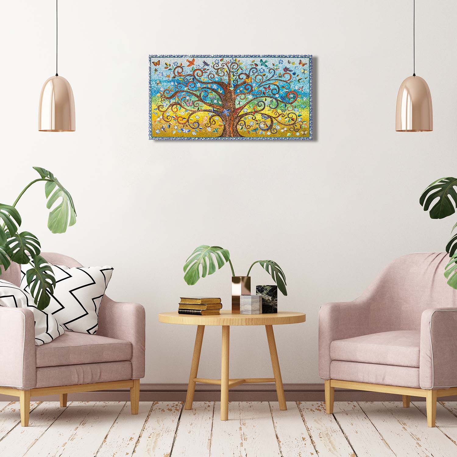 Mosaic Tiles Pattern Tree of Life Nature Animal Bird Butterfly | Etsy