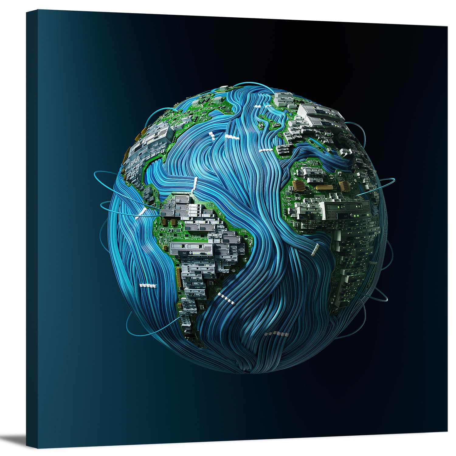 High Tech Earth Technology Fantasy I.T World Digital Art | Etsy