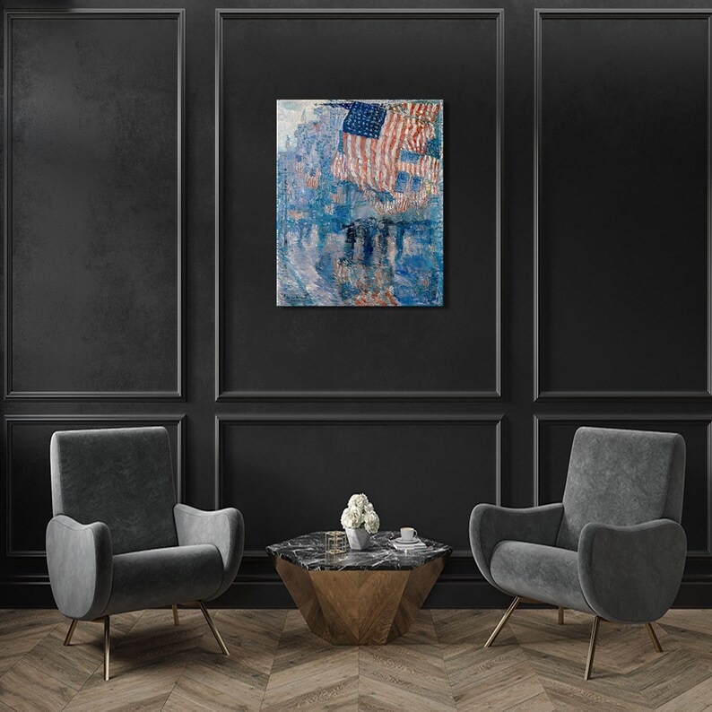 The Avenue in the Rain by Frederick Childe Hassam Fine Art | Etsy