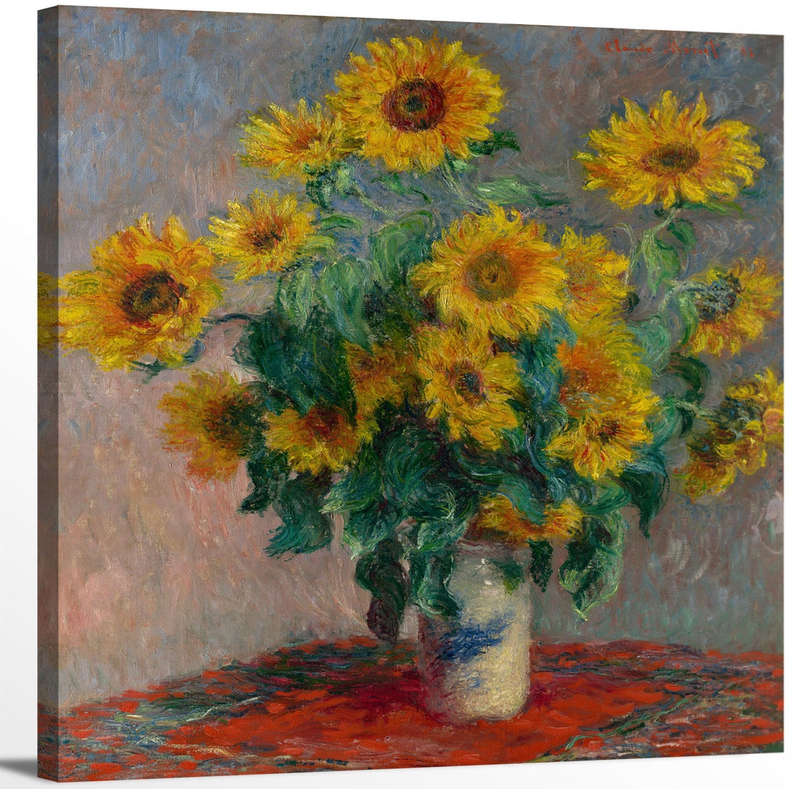 Sunflowers by Claude Monet Oil Painting Classic Fine Art | Etsy