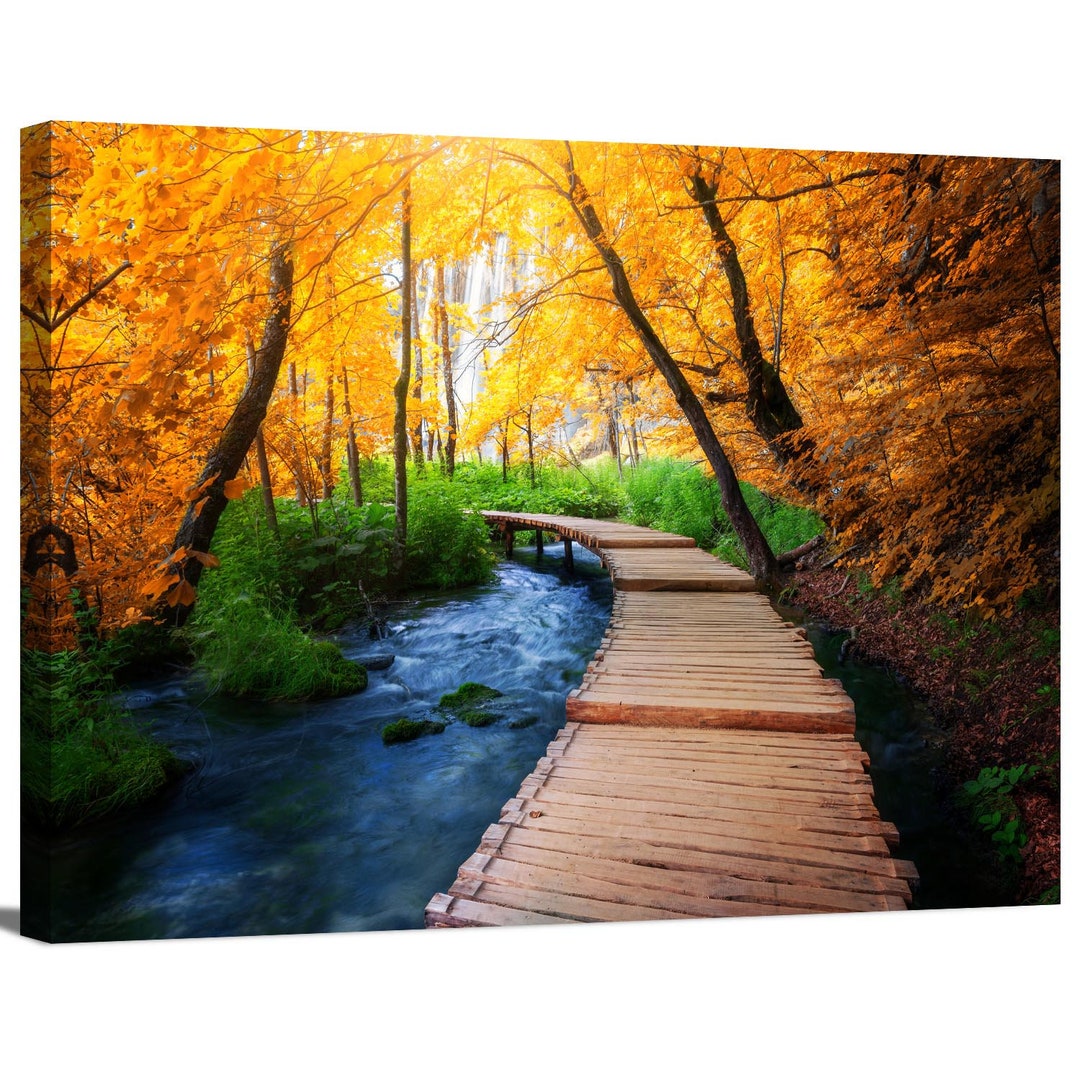 Beautiful Wooden Path Trail for Nature Trekking With Lakes and ...