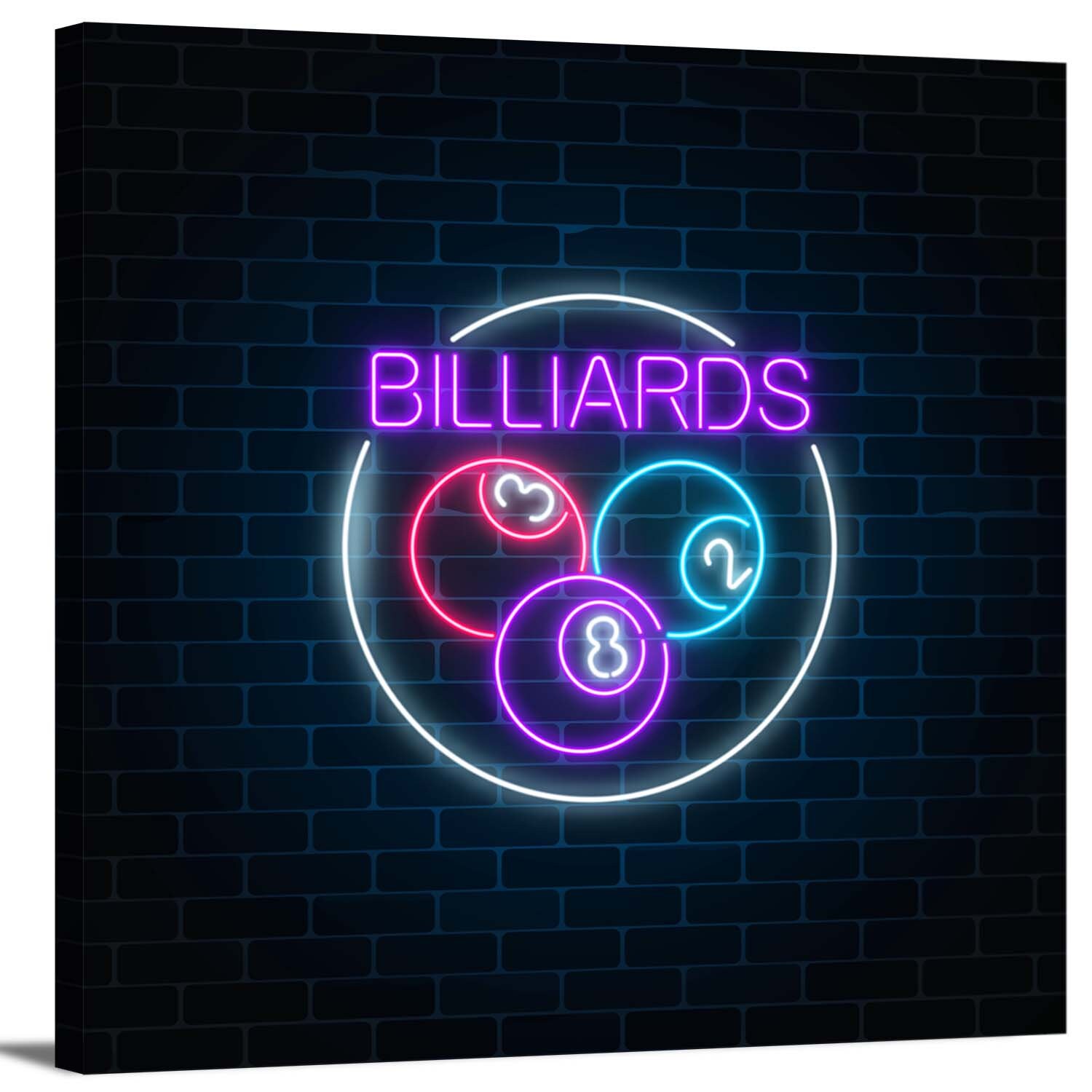 Billiards Neon Sign Board Effect Glowing Pool Hobby Sport Game - Etsy
