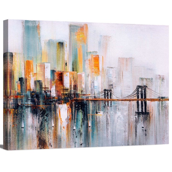 NY Brooklyn Bridge Poster Print New York City Canvas Print | Etsy