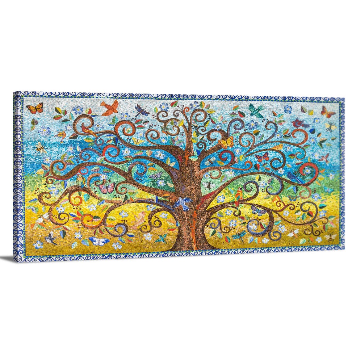 Mosaic Tiles Pattern Tree of Life Nature Animal Bird Butterfly | Etsy