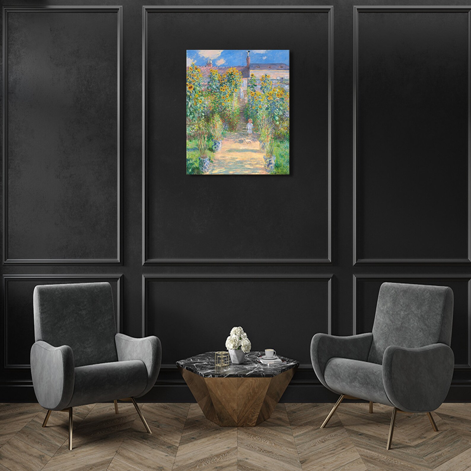 The Artist's Garden at Vétheuil by Claude Monet Oil Painting Famous ...