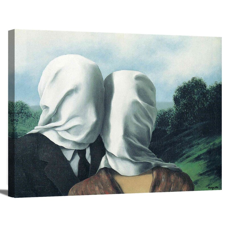 The Lovers 1928 by Rene Magritte Fine Art Famous Painting - Etsy