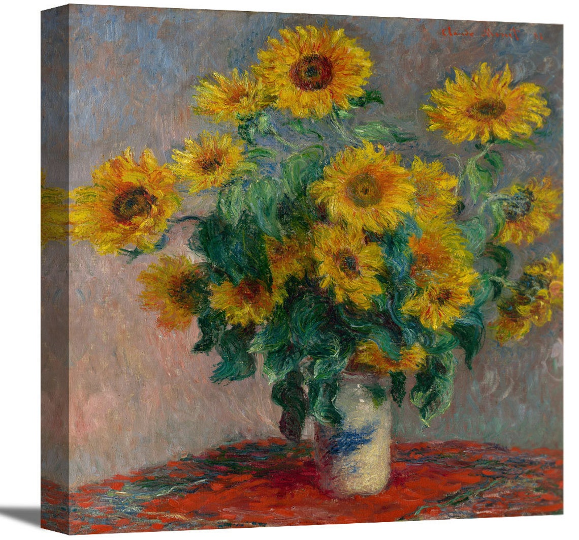Sunflowers by Claude Monet Oil Painting Classic Fine Art | Etsy