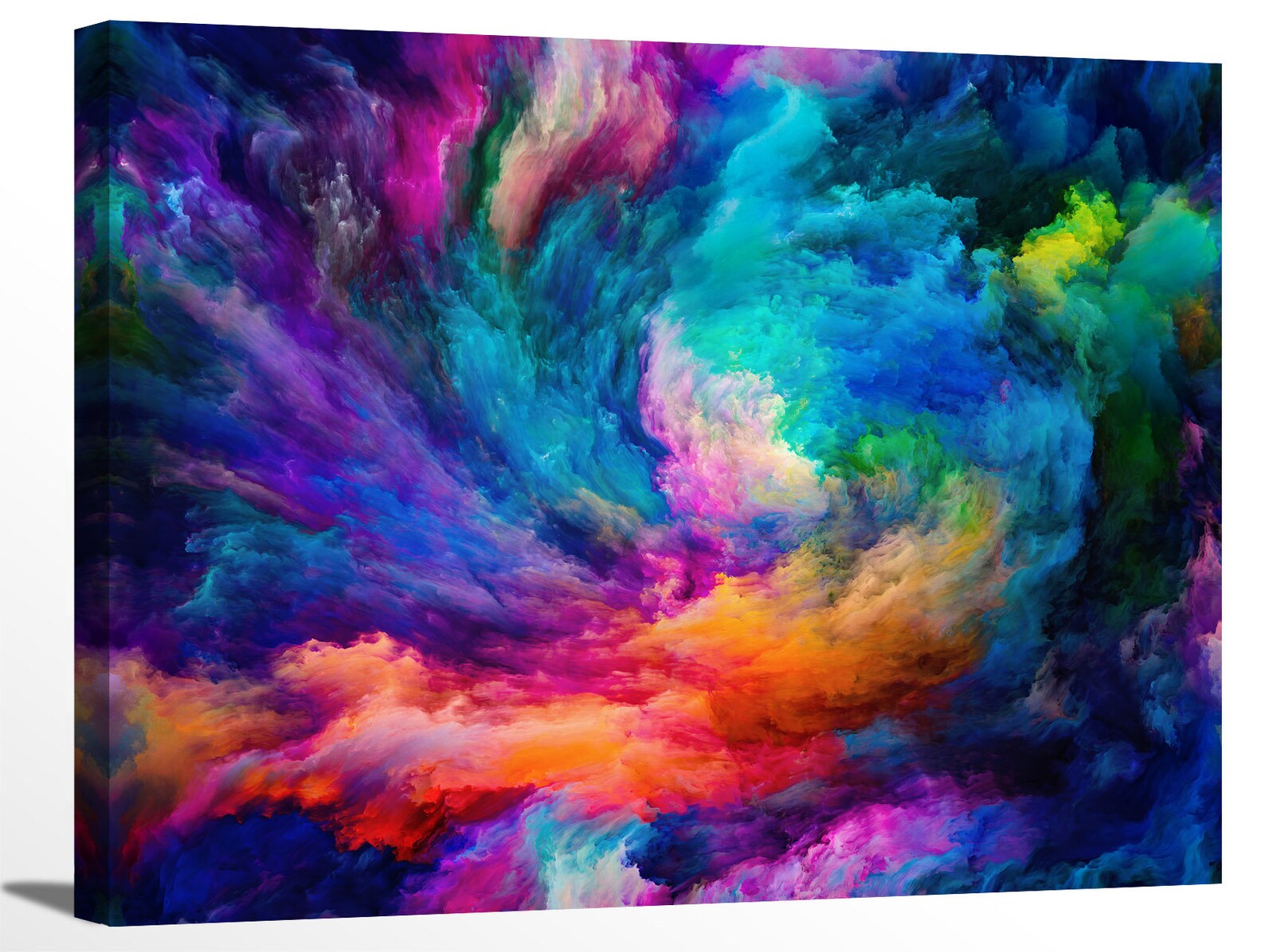 Modern Abstract Rainbow Colorful Clouds Smoke Pattern Vibrant | Etsy