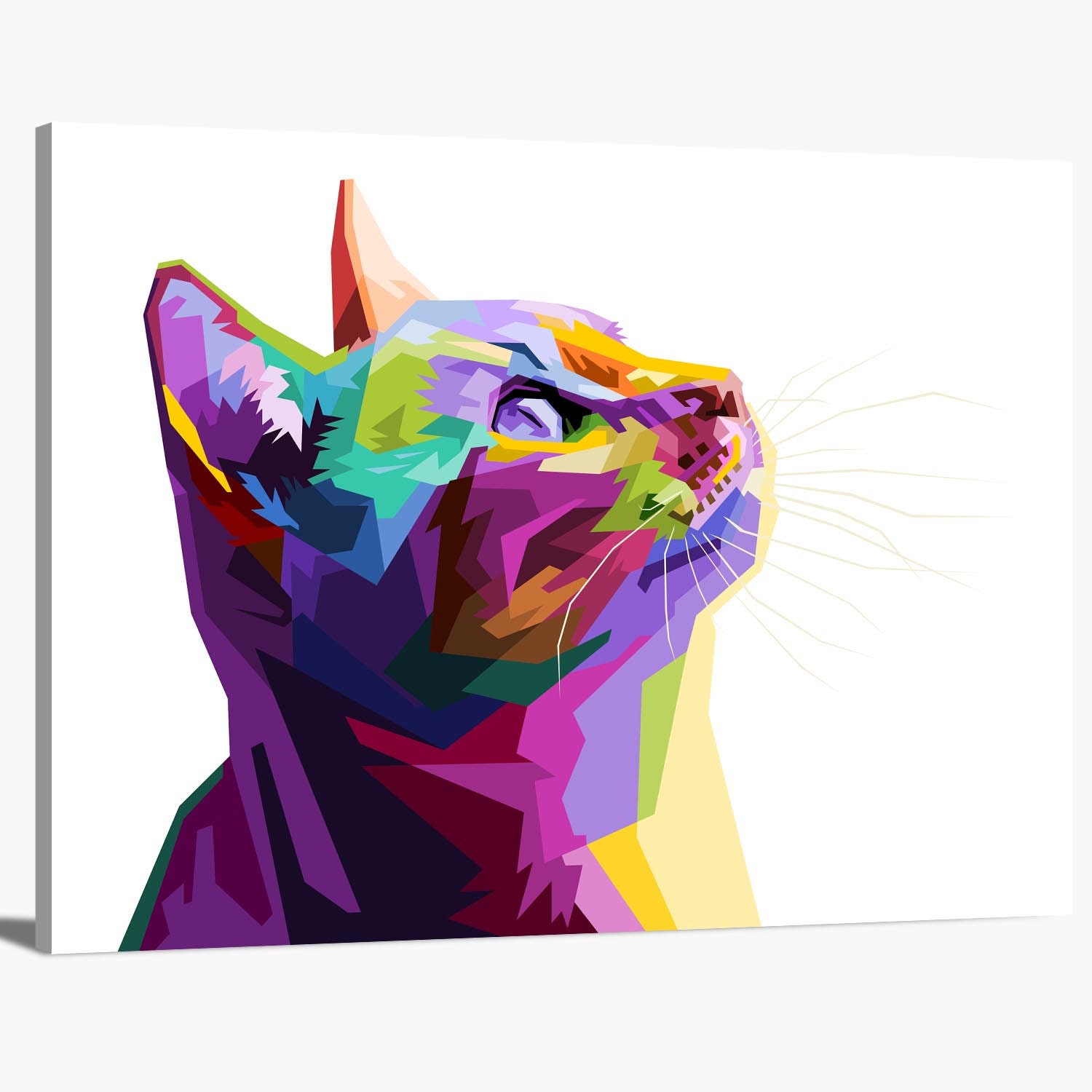 Colorful Cat Kitten Feline Pop Art Modern Multicolored Animal | Etsy