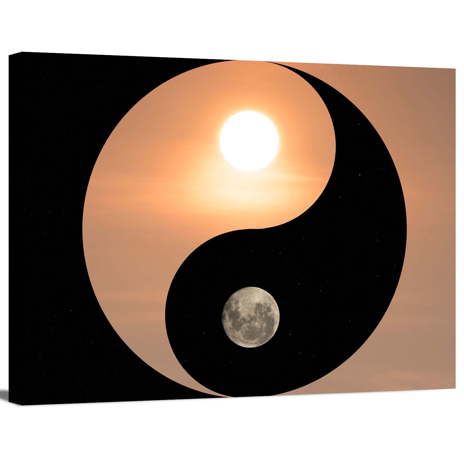 Abstract Symbol of Yin Yang, Sun Moon, Day and Night, Black & White ...