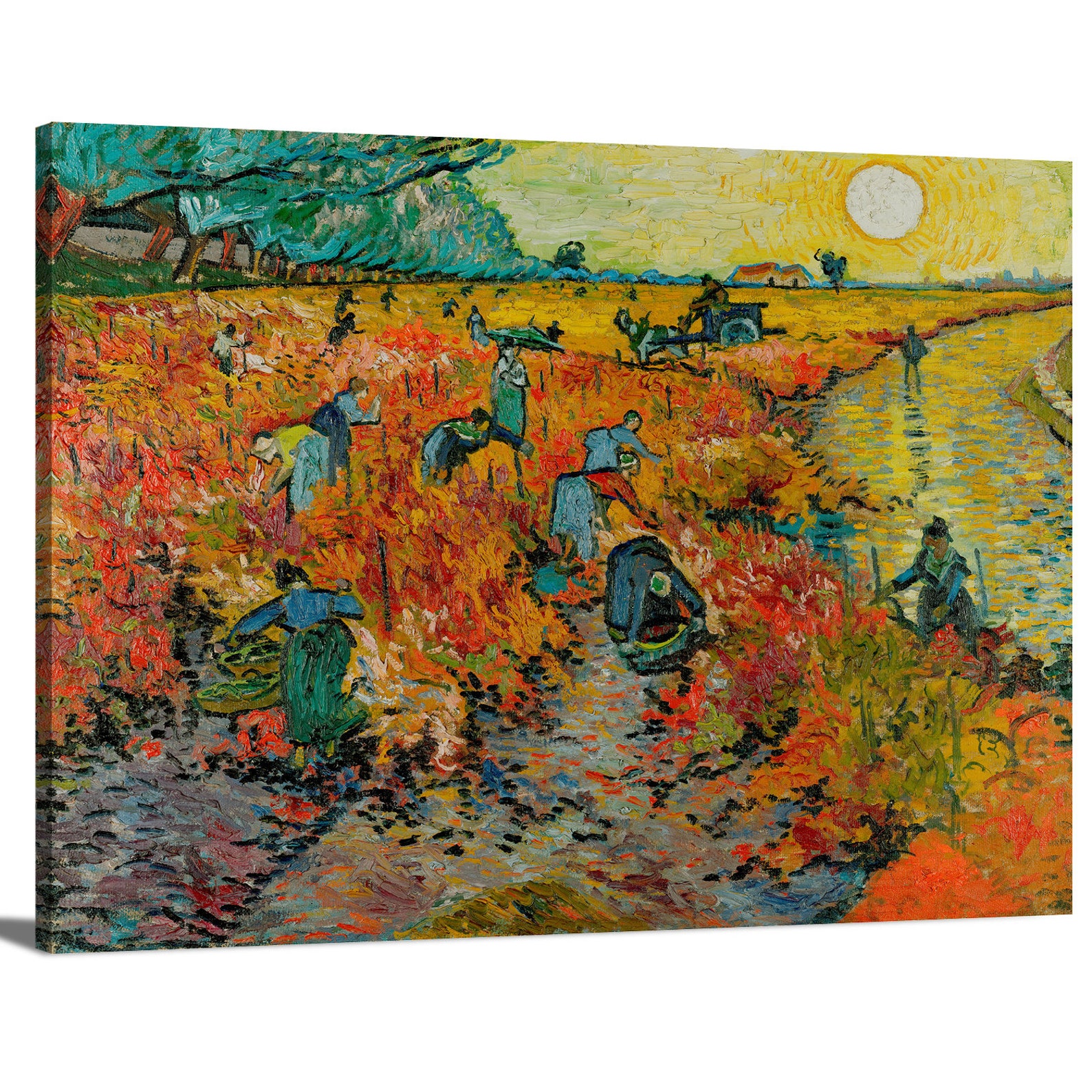 The Red Vineyard by Vincent Van Gogh Famous Artwork Gallery Wrapped ...