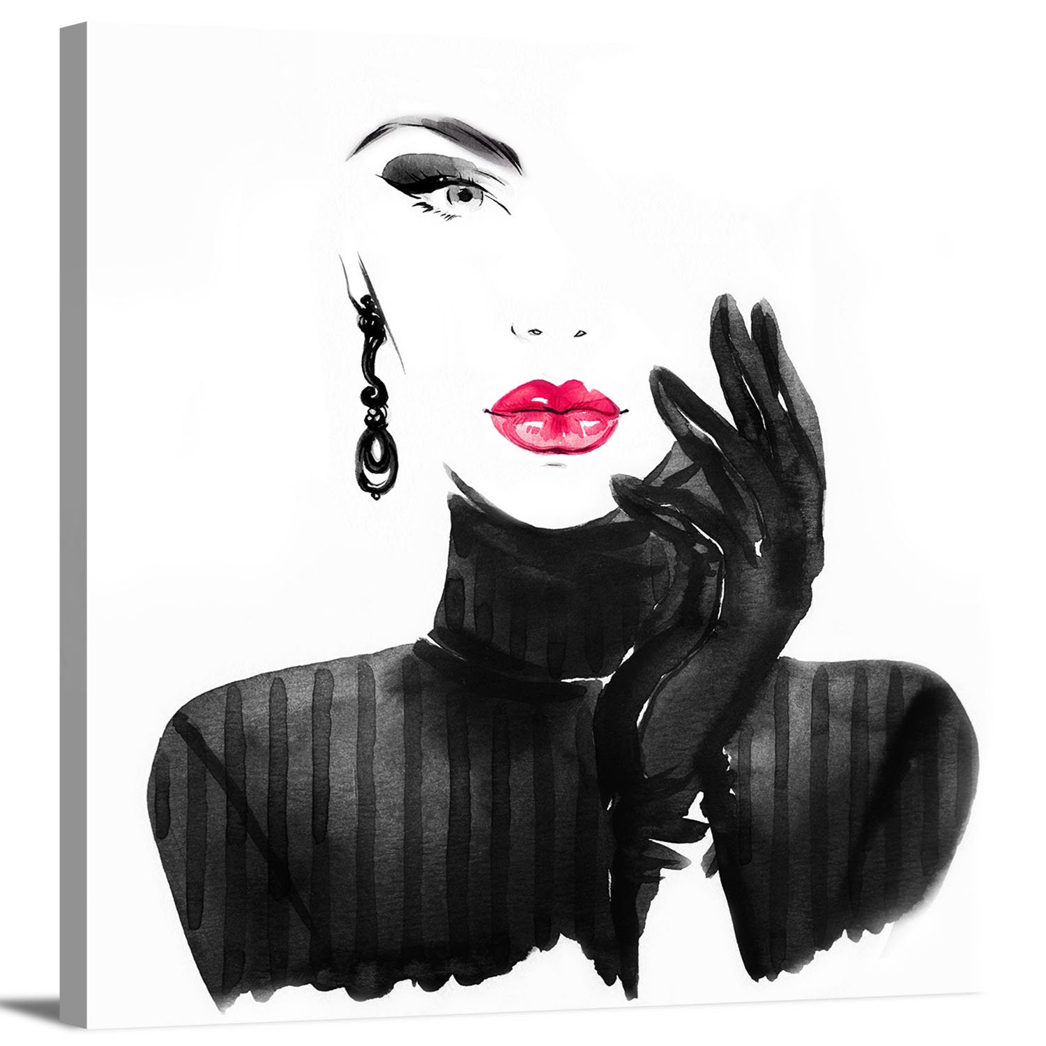 Beautiful Woman Portrait Abstract Fashion Watercolor | Etsy