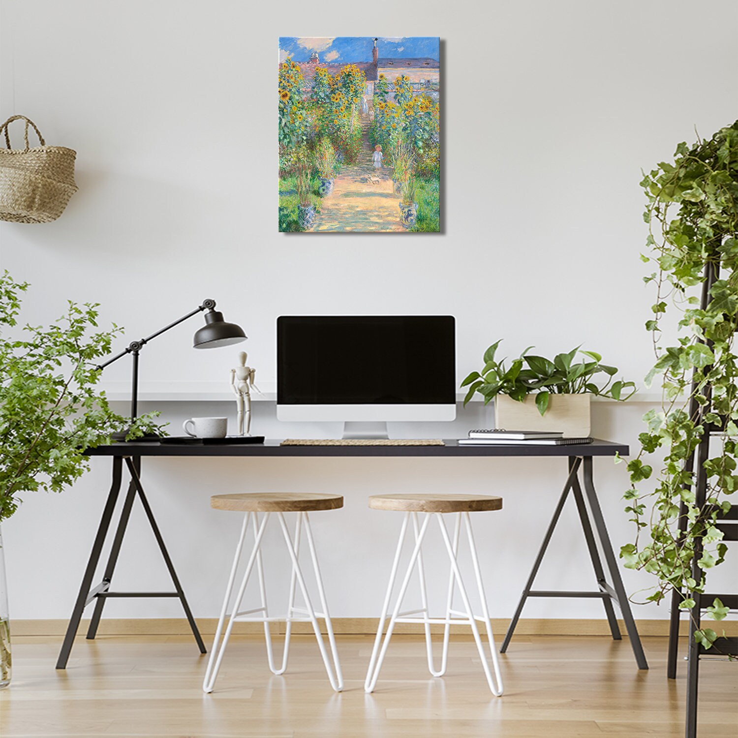 The Artist's Garden at Vétheuil by Claude Monet Oil | Etsy