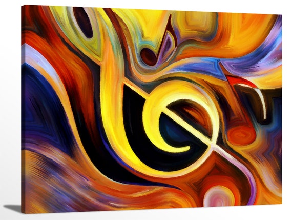 Notas Musicales Arte Abstracto