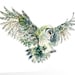 Flying Owl With Trees Leaves Forest Double Exposure Nature Animal Bird ...