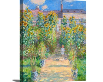 The Artist's Garden at Vétheuil by Claude Monet Oil - Etsy