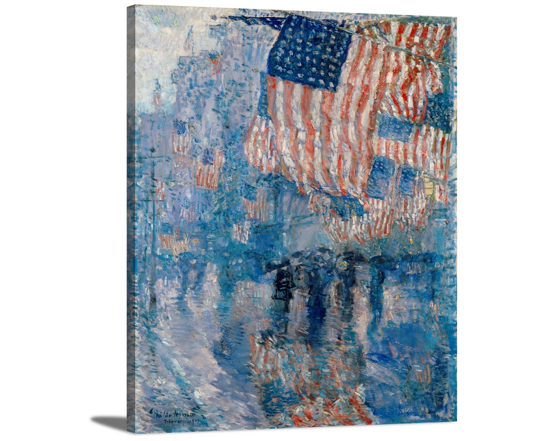 The Avenue in the Rain by Frederick Childe Hassam Fine Art | Etsy