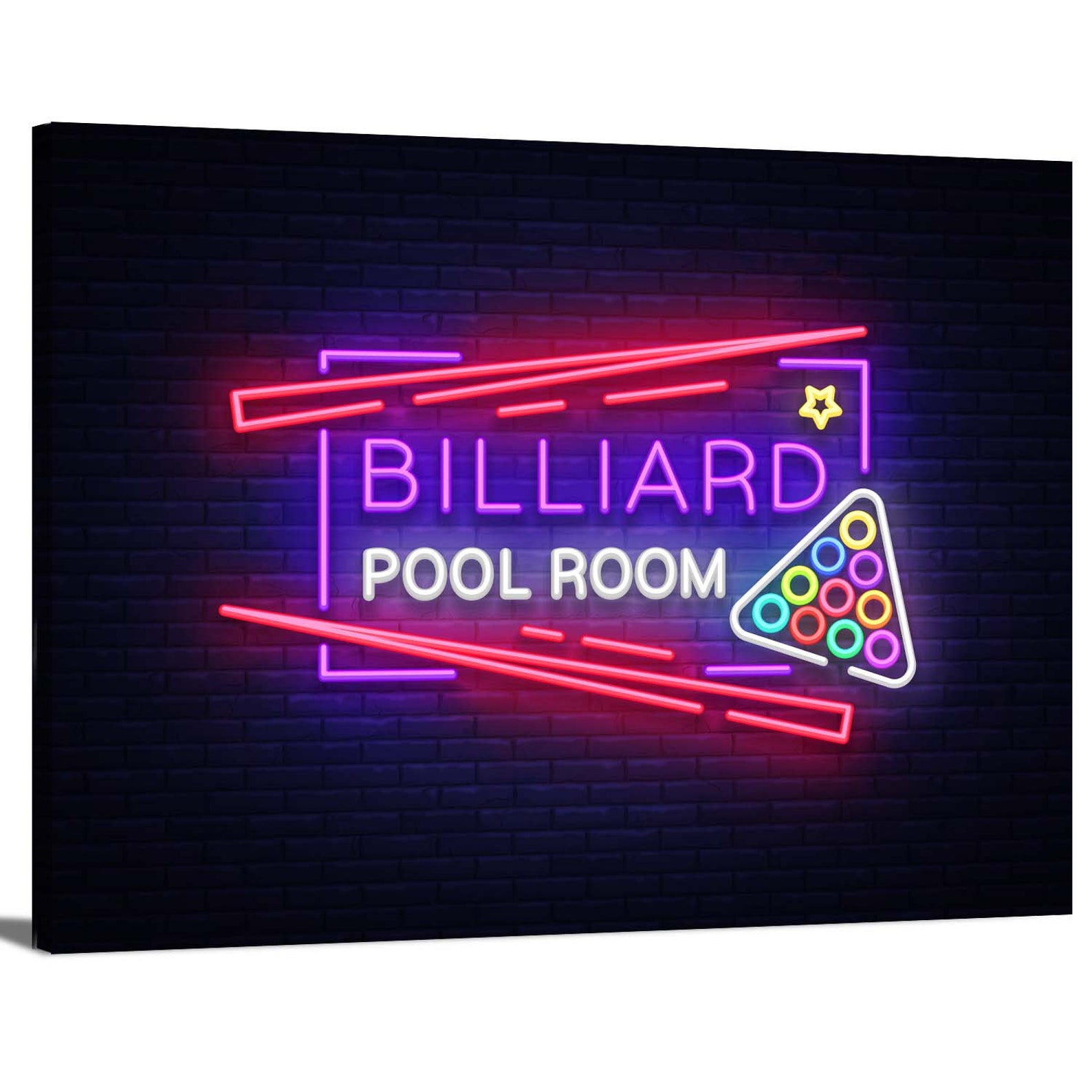 Billiards Glowing Neon Sign Effect Pool Room Hobby Sport Game - Etsy