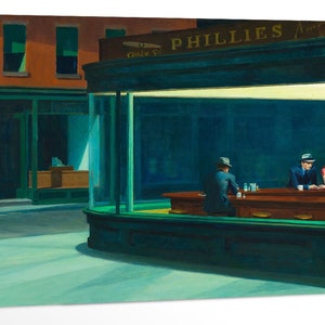 Nighthawks 1942 by Edward Hopper Fine Art Poster Print Artwork Framed ...