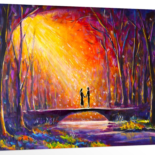 Couple Park Painting - Etsy