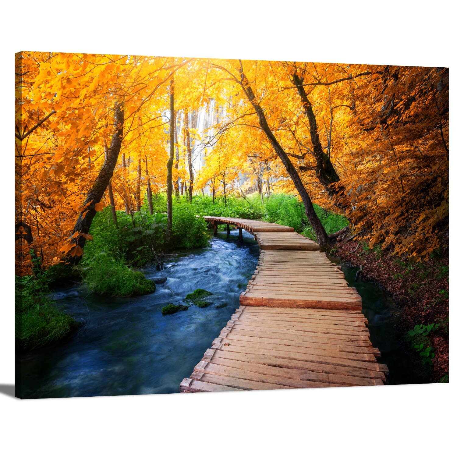 Beautiful Wooden Path Trail for Nature Trekking With Lakes and ...