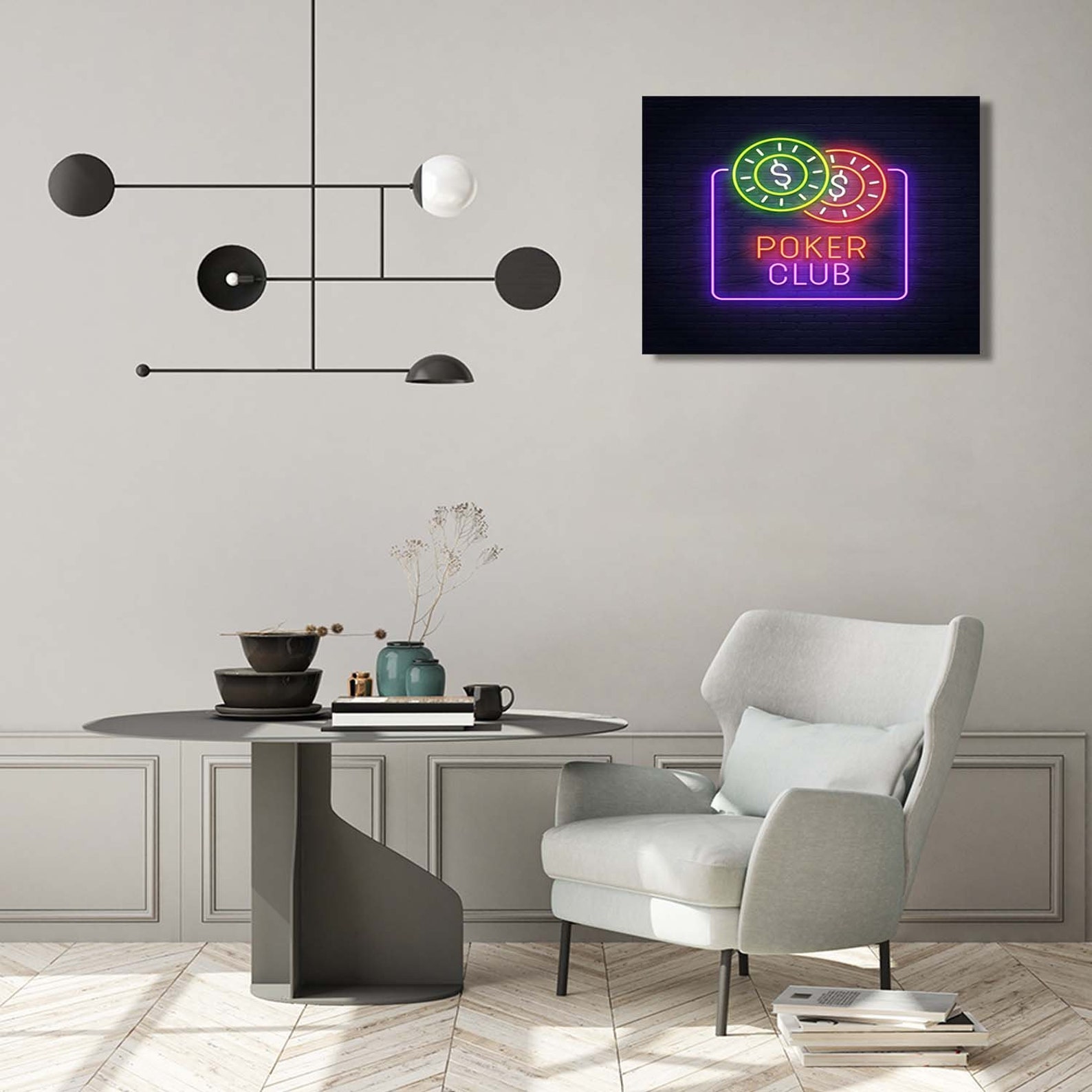 Poker Club Neon Sign Effect Glowing Poker Gamble Casino Game | Etsy