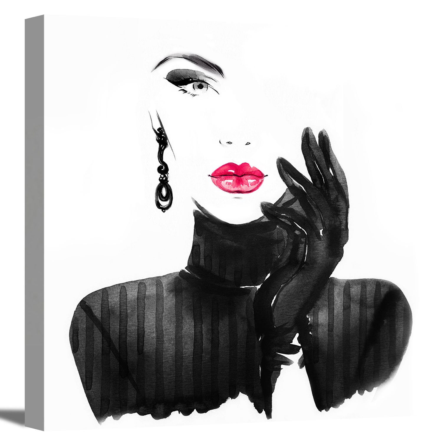 Beautiful Woman Portrait Abstract Fashion Watercolor | Etsy