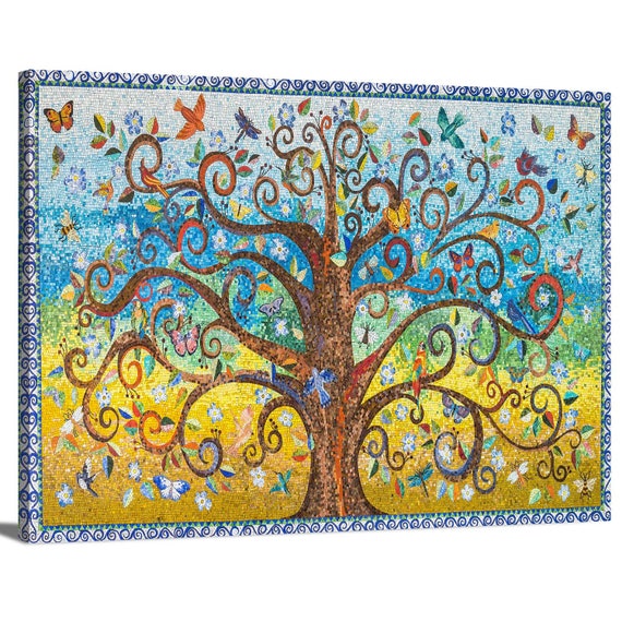 Art & Collectibles Bird In A Tree Mosaic Wall Art Mosaics etna.com.pe
