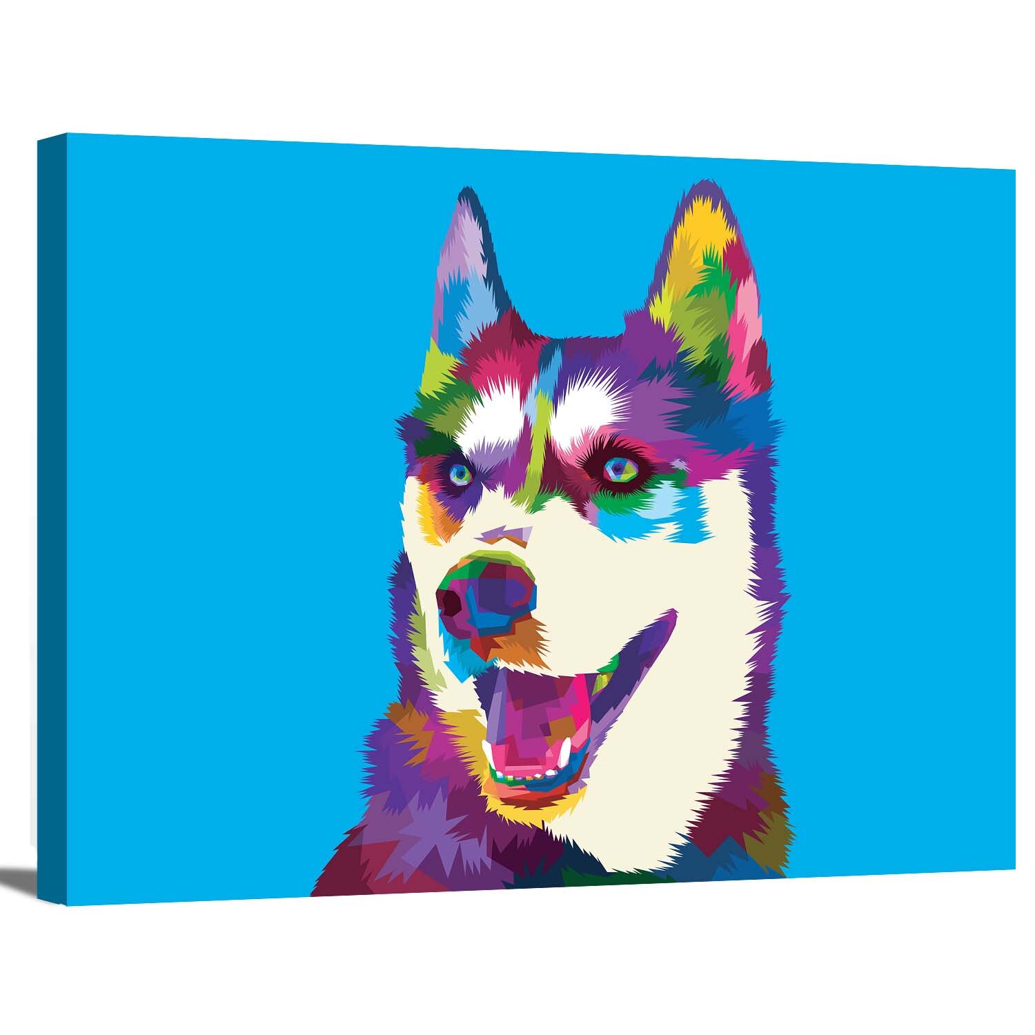 Colorful Pop Art Abstract Siberian Husky Dog Animal Modern Pet | Etsy