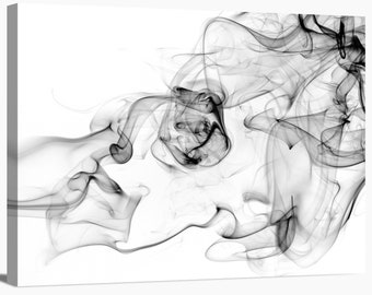 Black and White Smoke Art - Etsy