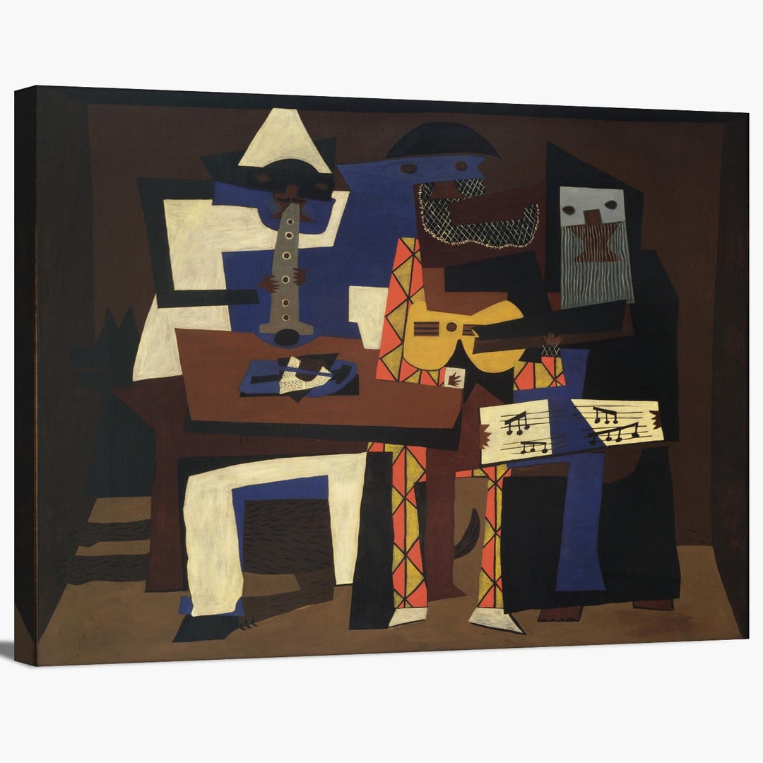 Three Musicians, 1921 by Pablo Picasso Classic Fine Art Oil Painting ...