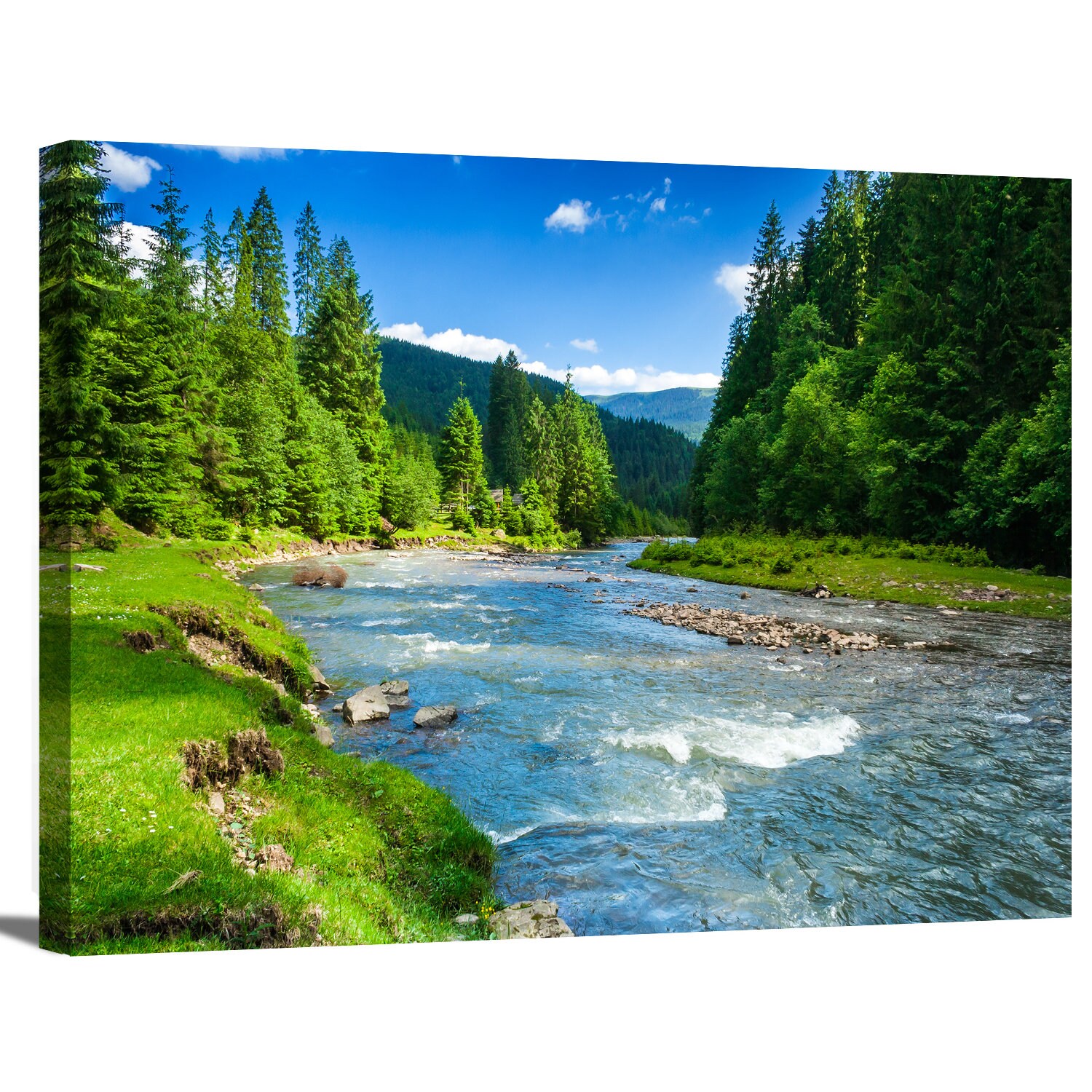 Beautiful Scenery Landscape With Mountains Forest and a River - Etsy