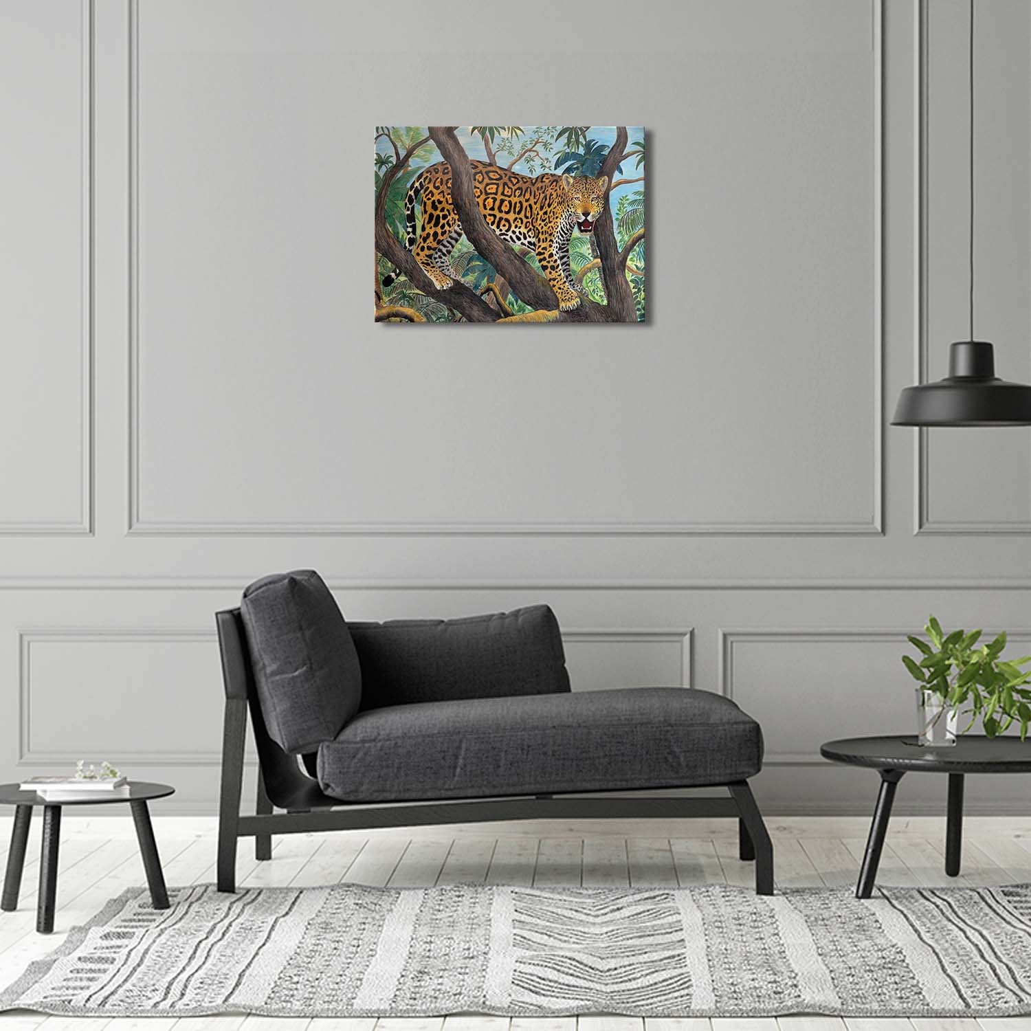 Jaguar Leopard in the Jungle Forest Animal Pastel Drawing - Etsy