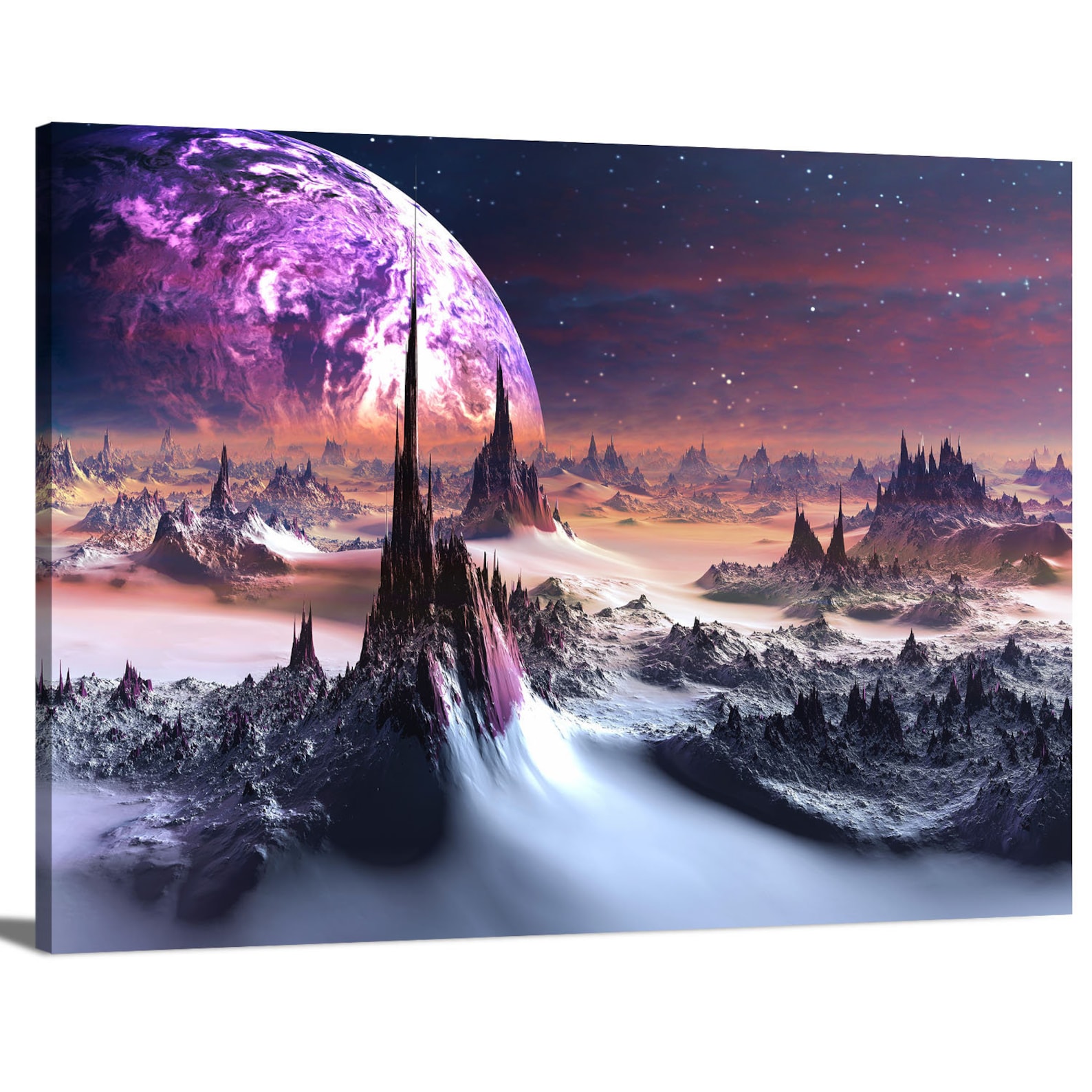 Purple Planet Galaxy Space Universe Fantasy Sci-fi Modern - Etsy