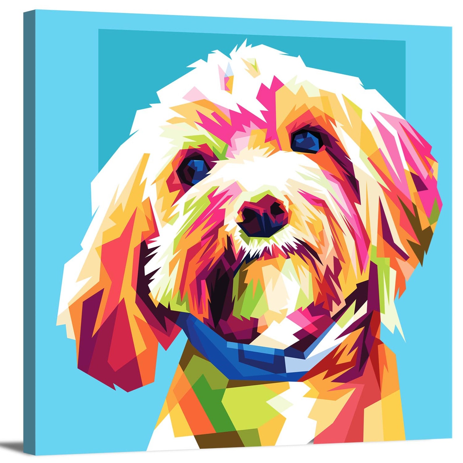 Colorful Maltese Dog Puppy Pop Art Modern Multicolor Animal Pet ...