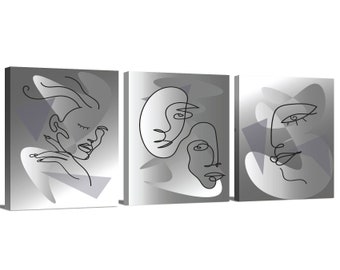 Grayscale Line Art | Etsy