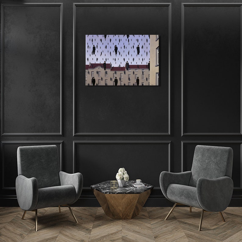 It's Raining Men golconda by Rene Magritte Fine Art | Etsy