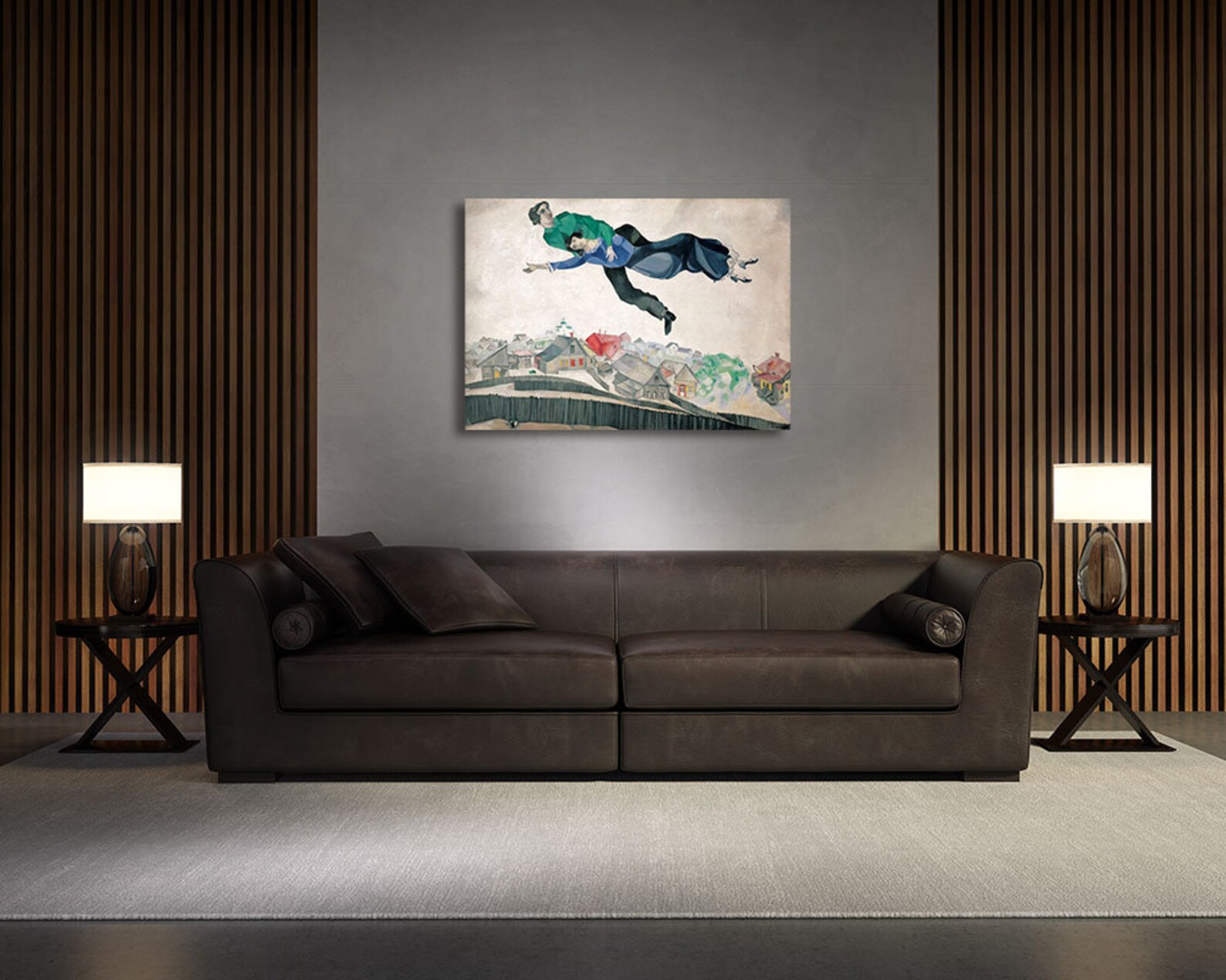 Over the Town by Marc Chagall Classic Fine Art Poster Print Artwork ...