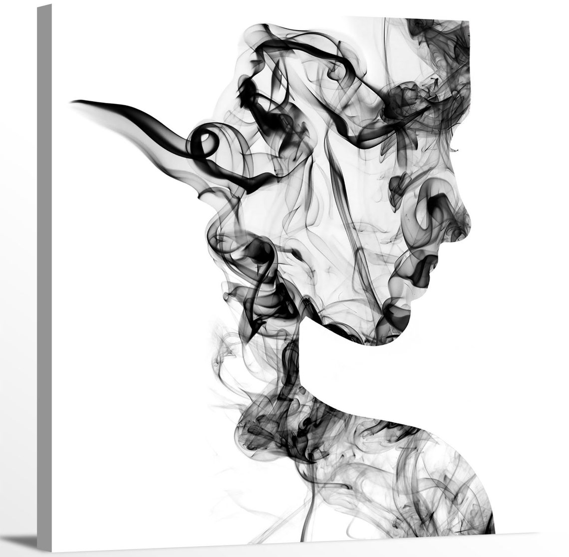 Abstract Human Black & White Ink Dynamic Smoke Backdrop Wall | Etsy