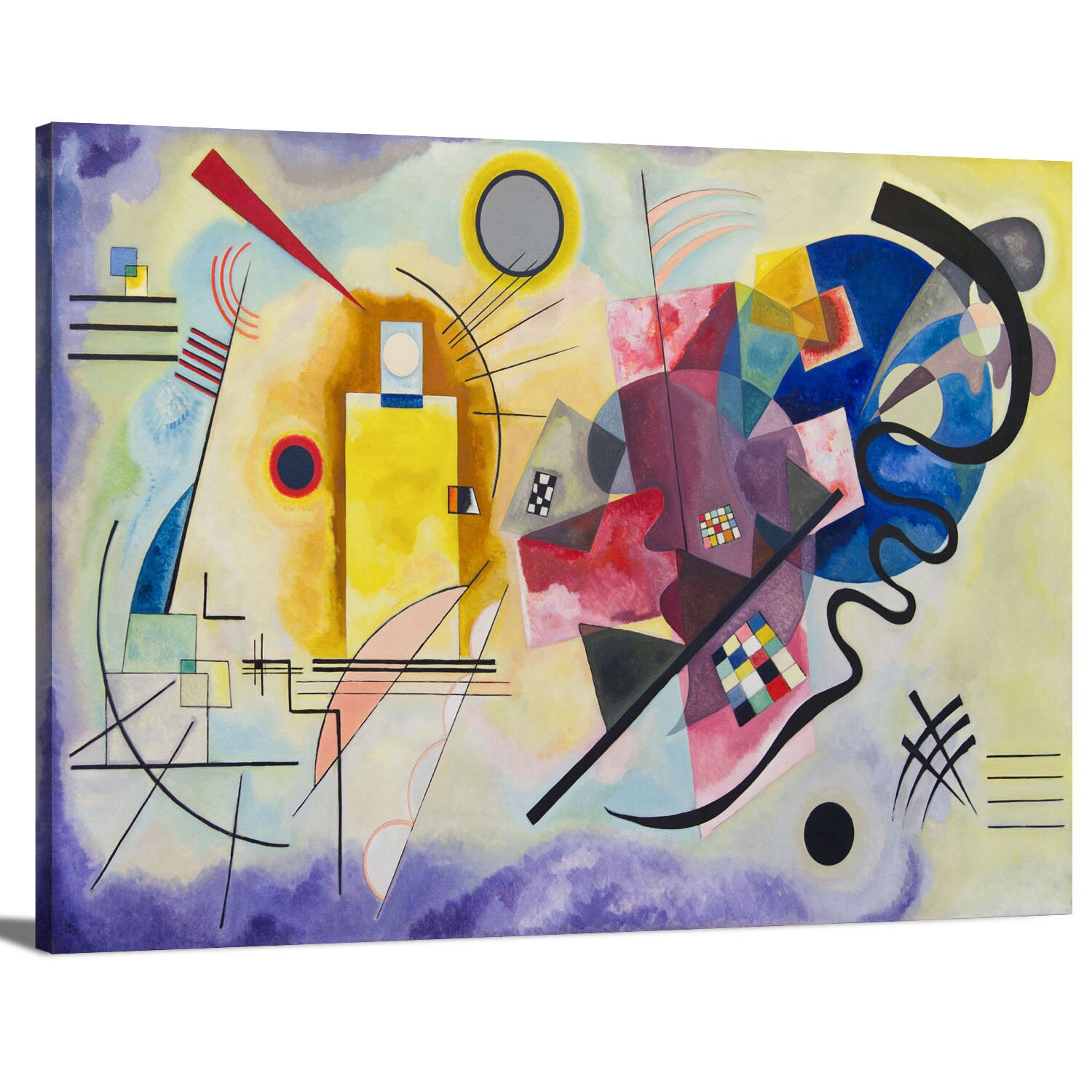 Yellow Red Blue by Wassily Kandinsky Abstract Shapes Classic Fine Art ...