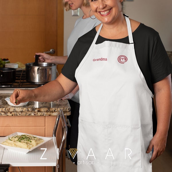 Personalised Embroidered Masterchef Apron - Etsy UK