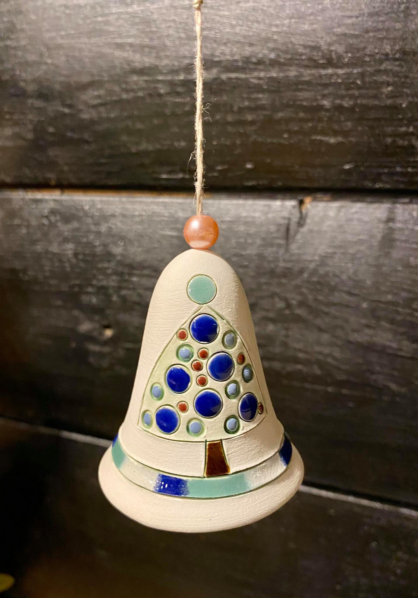 Unique Handmade Ceramic bells of white clay. Room and Garden | Etsy