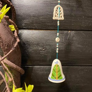 Unique Handmade Ceramic Bells of White Clay. Room and Garden Decoration ...