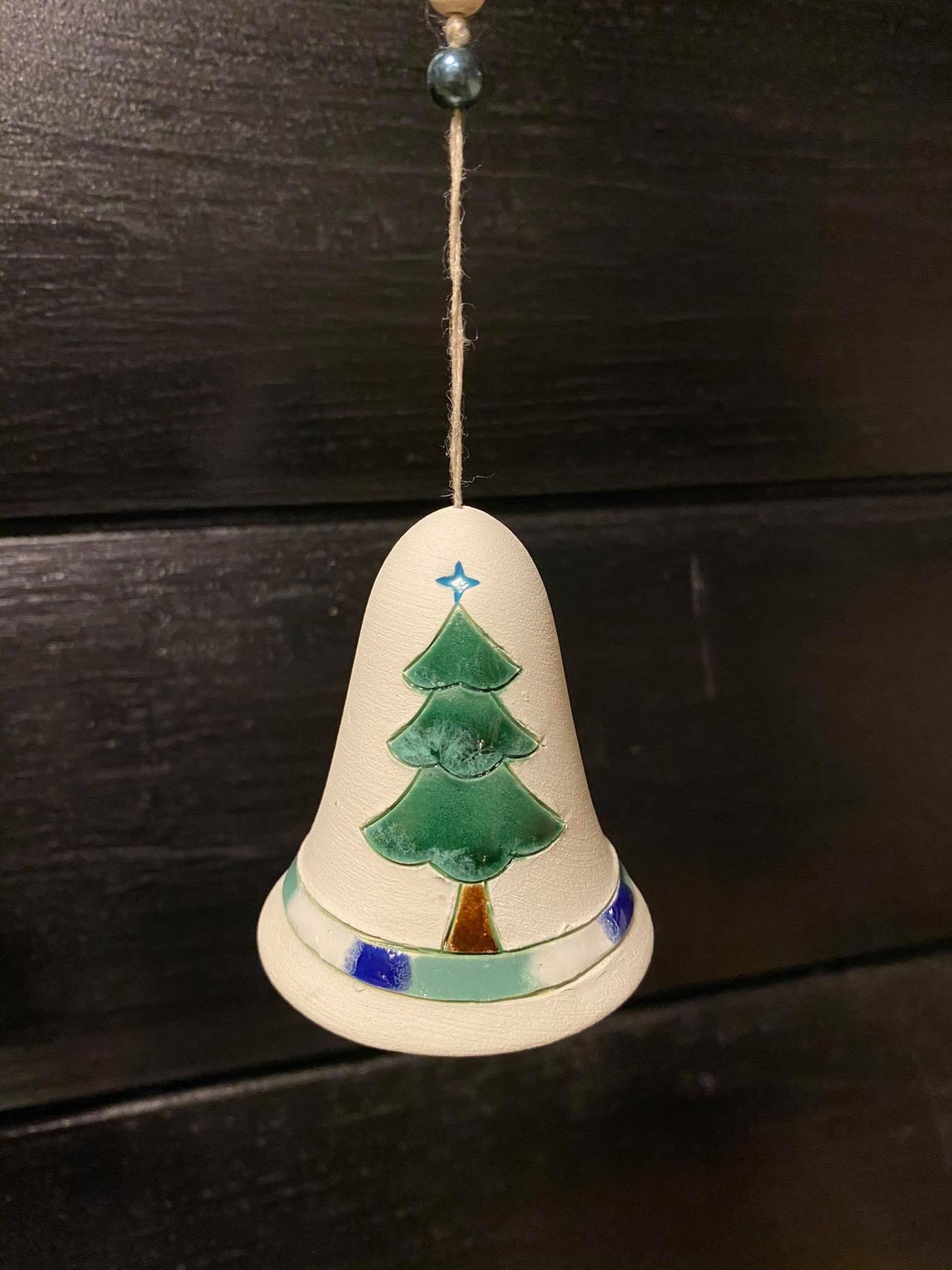 Unique Handmade Ceramic bells of white clay. Room and Garden | Etsy